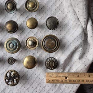 Vintage Old Brass Knob, Small Round Drawer Pull, Patina Tarnished Metal, Turquoise Blue - Etsy