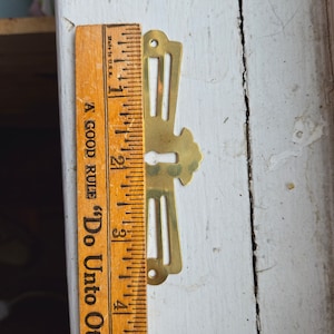 Vintage Key Plate Shiny Gold Brass Backplate for Skeleton Key Desk ...