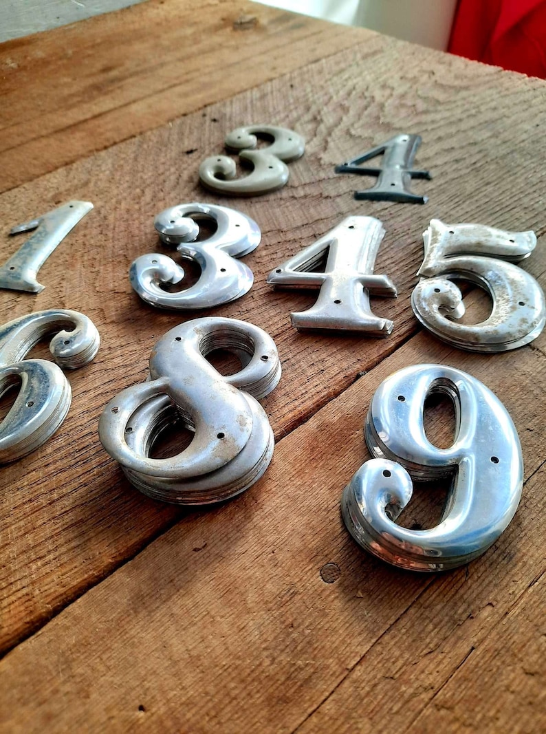 1970s Vintage Metal House Numbers for Address, Home, 70s, Mailbox ...