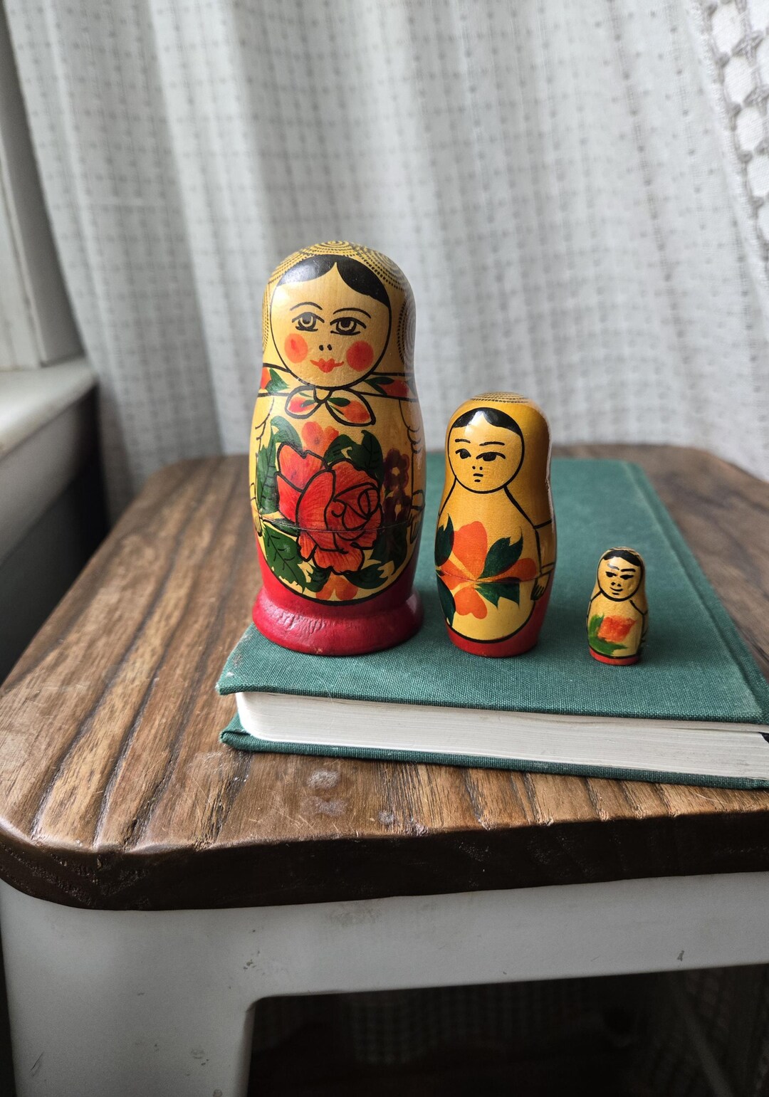 Vintage Russian Matryoshka Nesting Dolls – Hand-painted Wooden Babushka ...