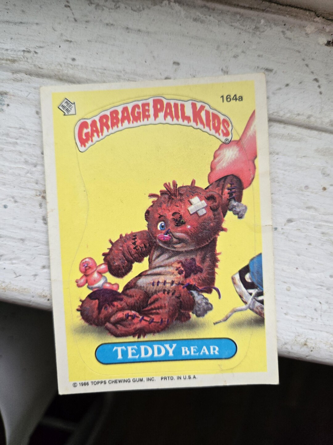 GPK 80s Nostalgia Garbage Pail Kids Card Sticker, Trading 164a Teddy ...