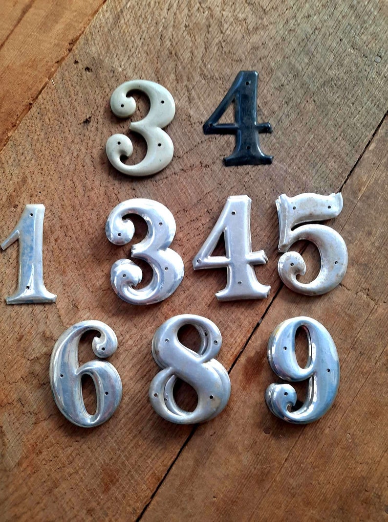 1970s Vintage Metal House Numbers for Address, Home, 70s, Mailbox ...