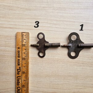 Antique Clock Key to Wind Up, Double Open Barrel Winding, Tarnished ...
