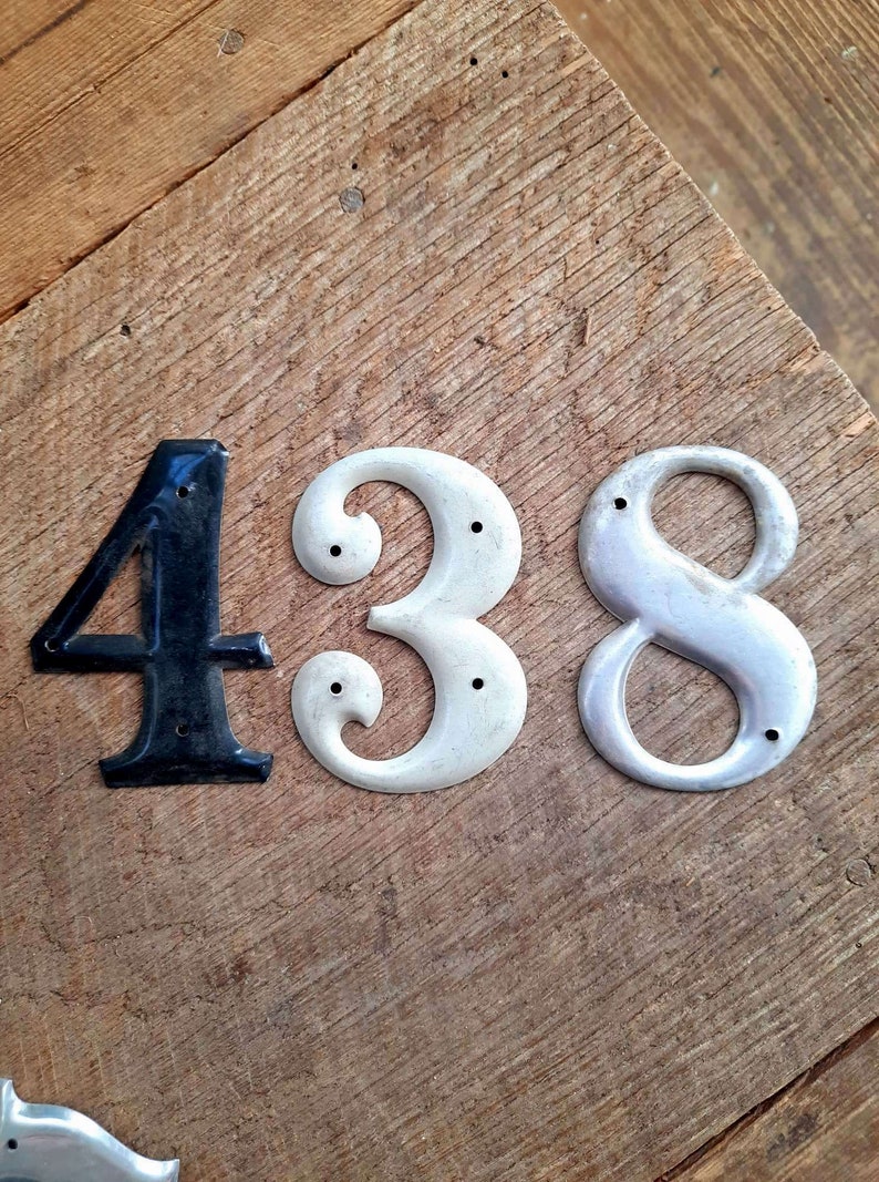1970s Vintage Metal House Numbers for Address, Home, 70s, Mailbox ...