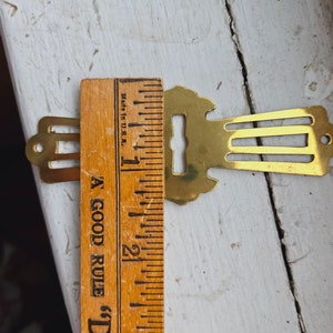 Vintage Key Plate Shiny Gold Brass Backplate for Skeleton Key Desk ...