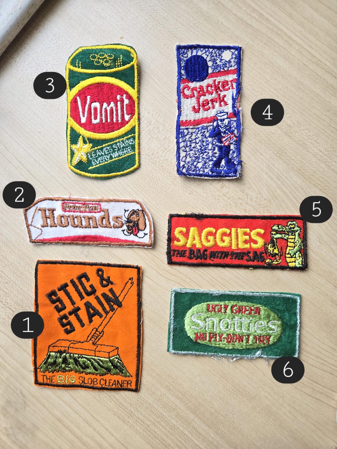 1970s Vintage Funny Spoof Patch, Wacky Kooky Used Patches Humorous ...