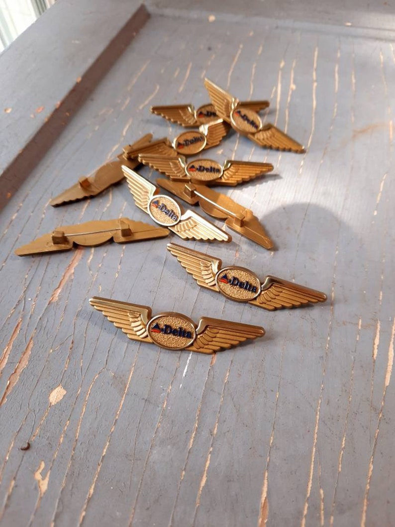 1 Vintage Delta Airline Pin JR Pilot Retro Flight Attendant | Etsy