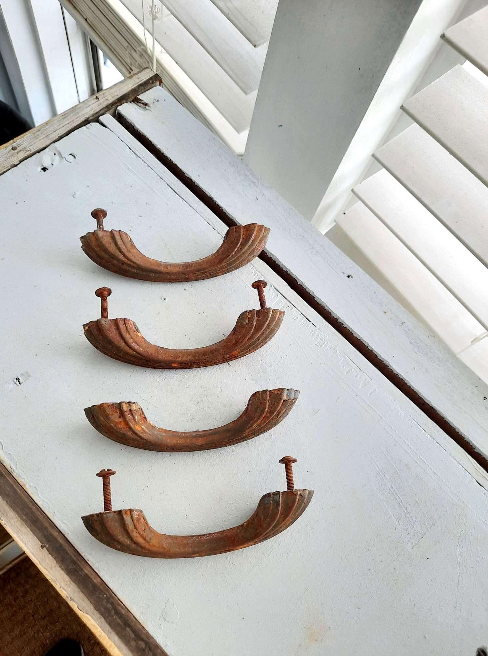 1 Antique Drawer Pull With Rust Rusty Hardware for Dresser | Etsy