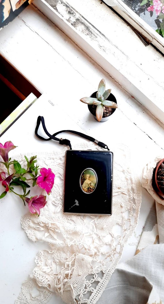 Antique Mondaine Makeup Compact Purse Carrying Case Paris NY | Etsy