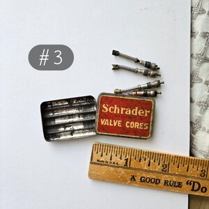 Antique 1930s Mini Tin Boxes, Tiny Metal Hardware Container With ...