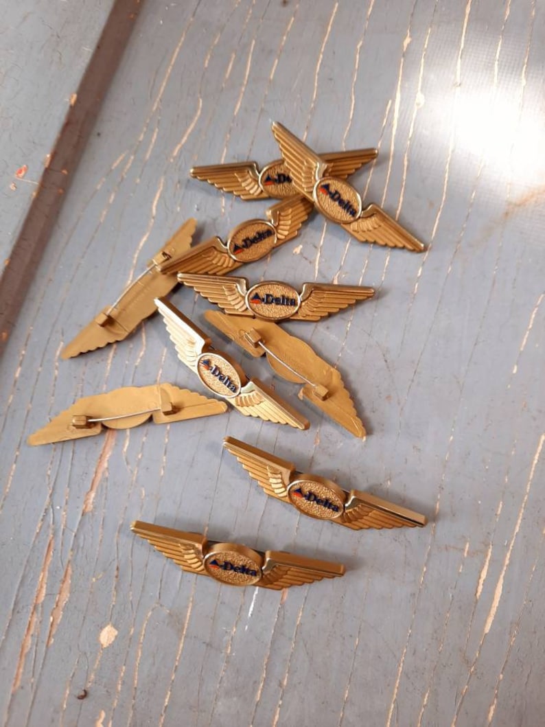 1 Vintage Delta Airline Pin JR Pilot Retro Flight Attendant | Etsy