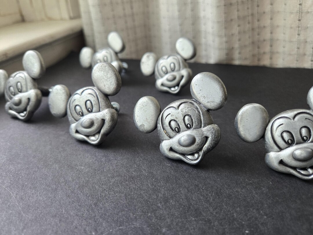 1 Vintage Worn Disney Mickey Mouse Knob Cabinet Pull, Metal Knob ...