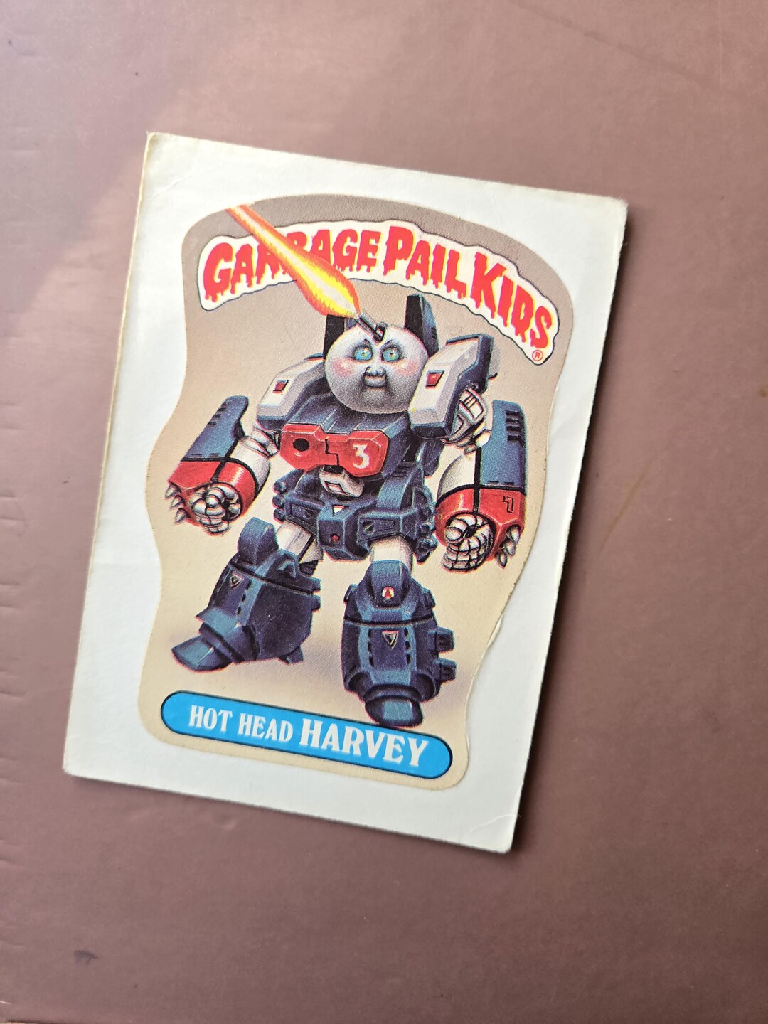 Vintage Retro Garbage Pail Kids Sticker – “hot Head Harvey” Nostalgia ...