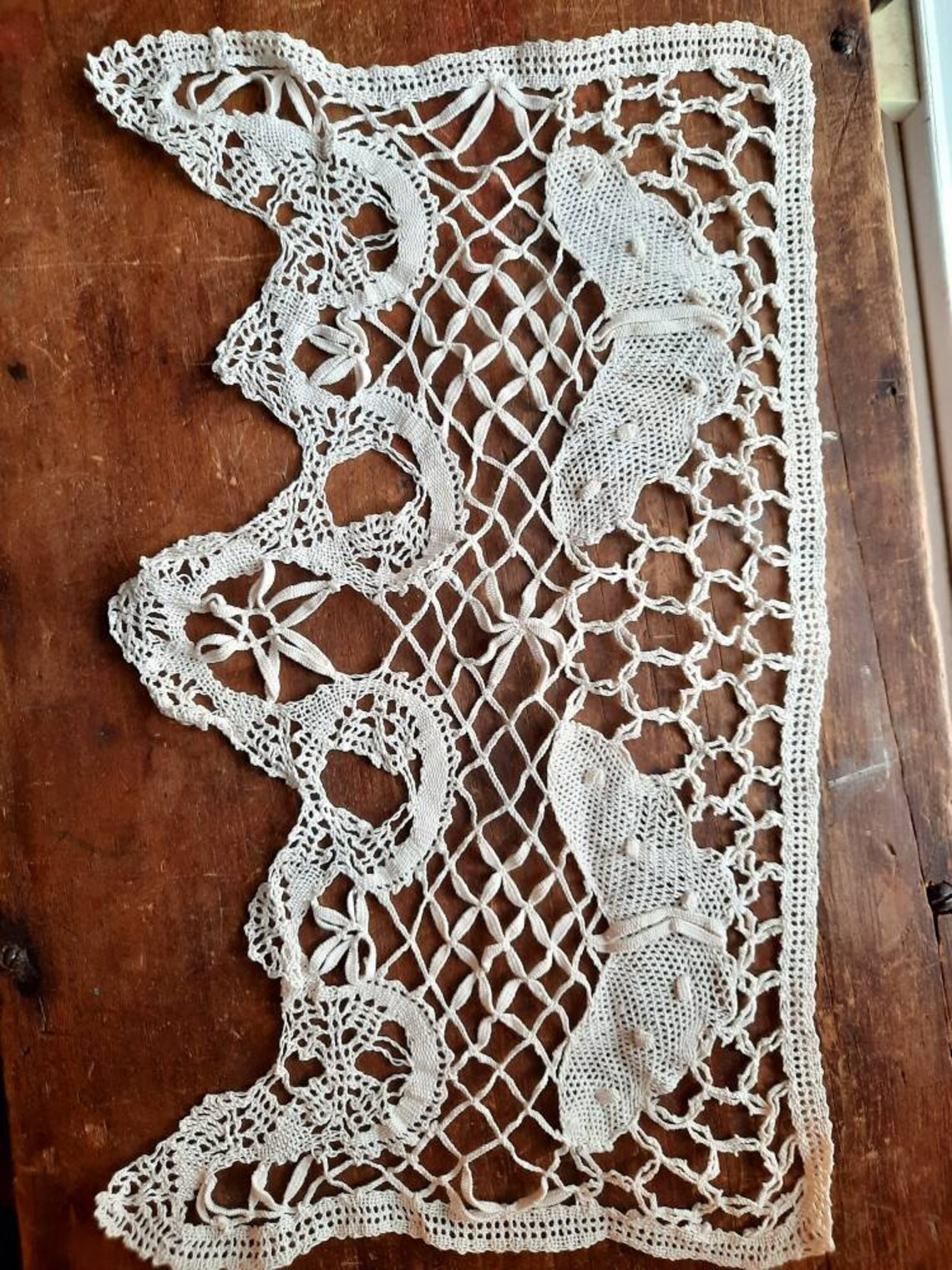 Antique Off White Doily Lace Doilies for table nightstand | Etsy
