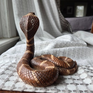 Vintage 1988 Castagna Cobra Snake Figurine Italy, Statue Figure, Signed ...