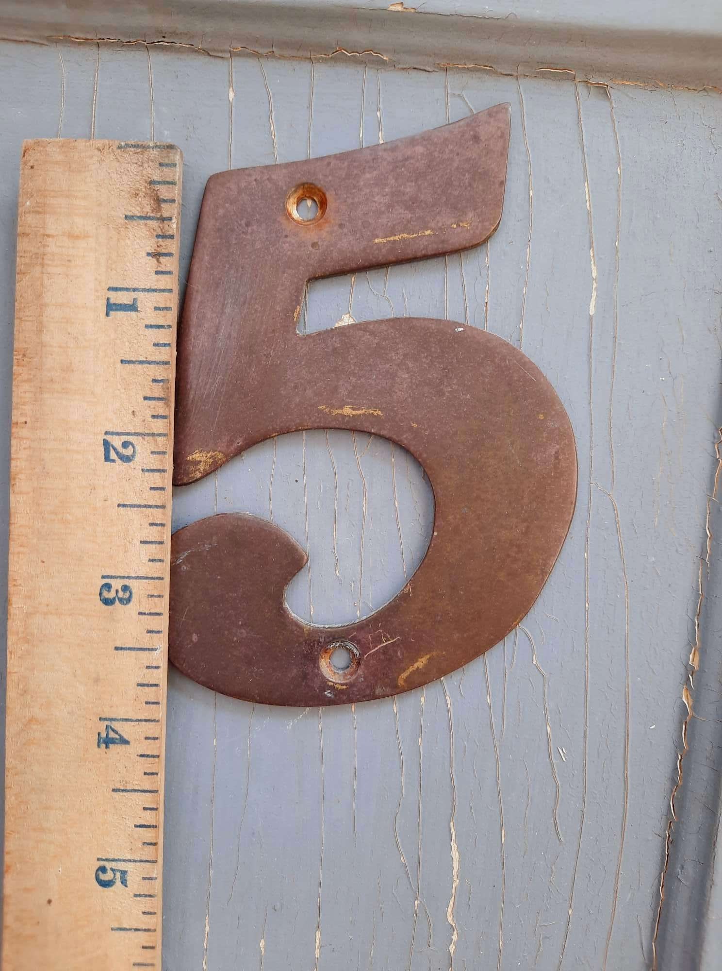 40's Antique 4 Brass Metal Numbers for House Address - Etsy