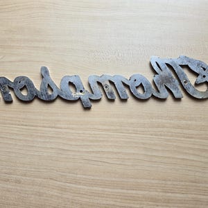 Vintage Boat Metal Emblem Thompson Brothers, Bros. , Metal Cursive ...