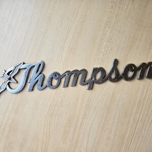Vintage Boat Metal Emblem Thompson Brothers, Bros. , Metal Cursive ...