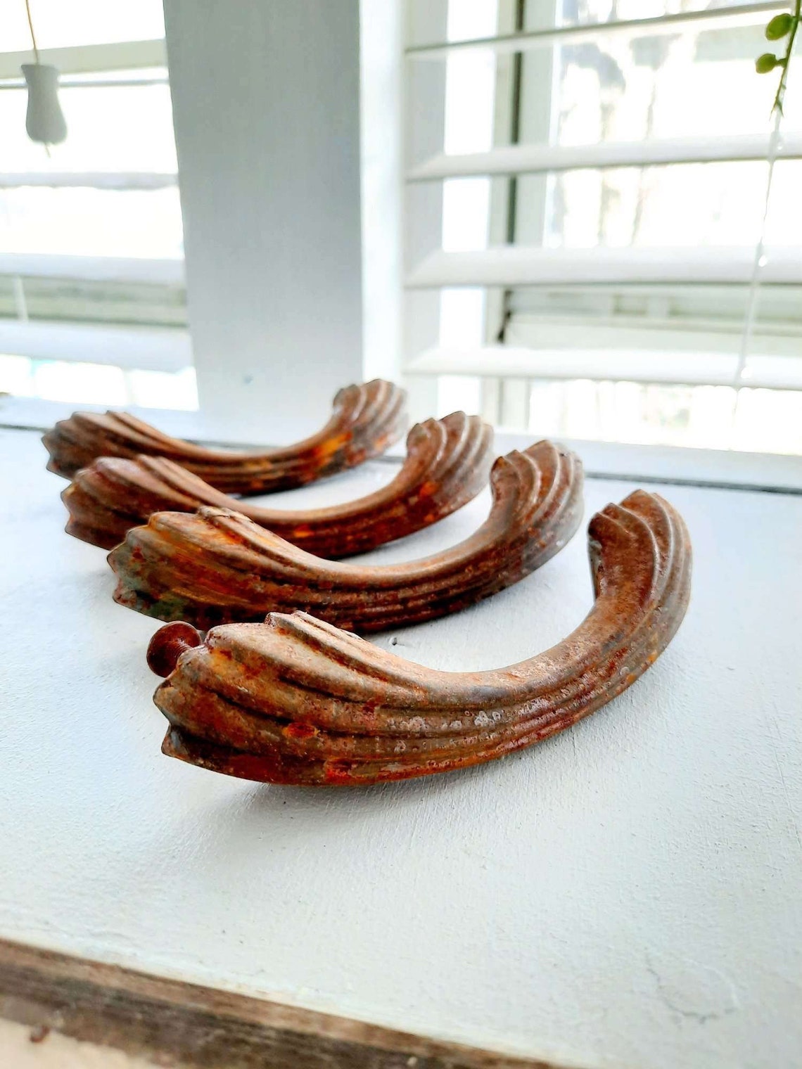 1 Antique Drawer Pull With Rust Rusty Hardware for Dresser | Etsy