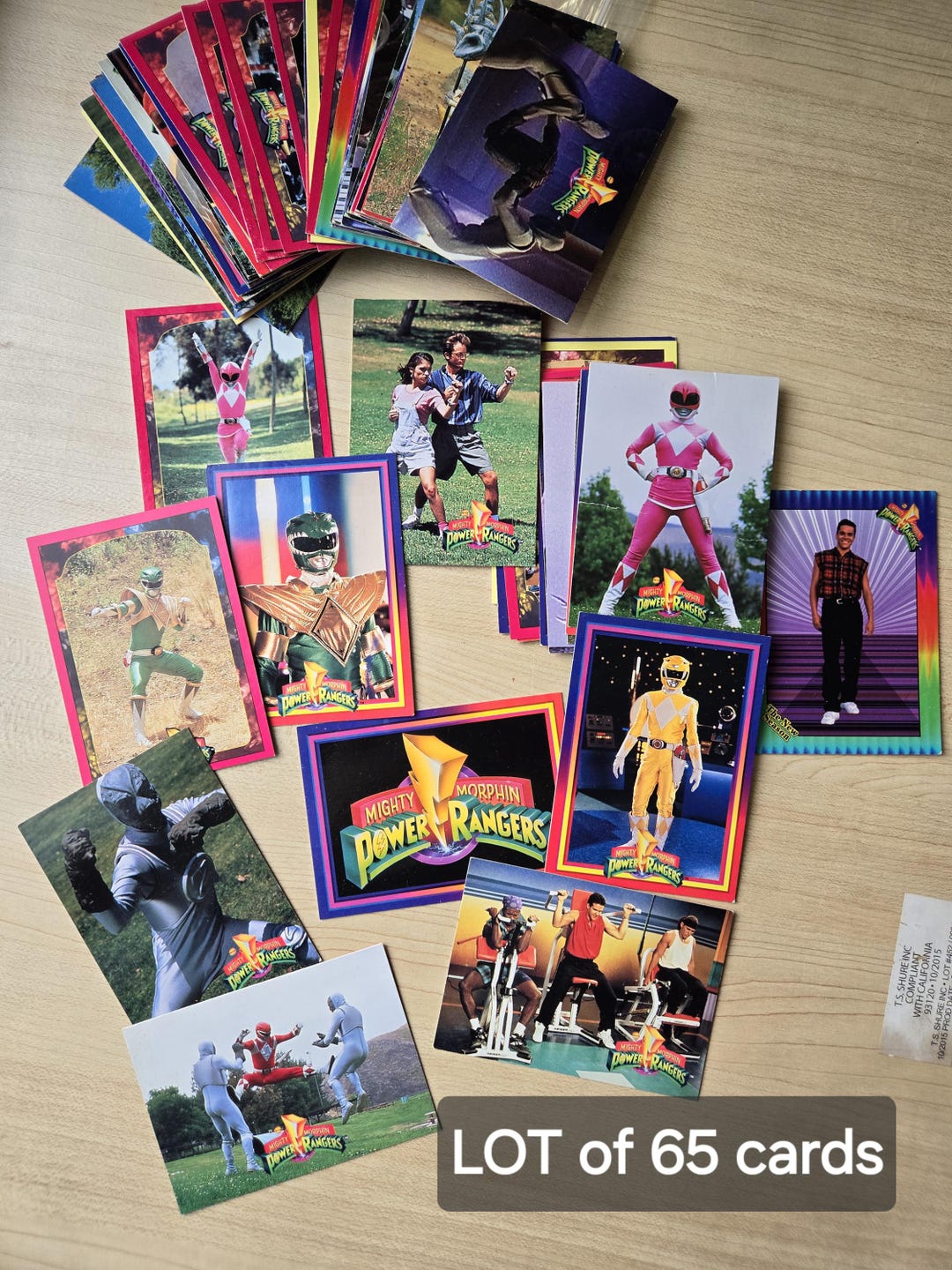 Vintage 90s POWER RANGERS Collector Cards Large LOT of 65 Cards Pack ...