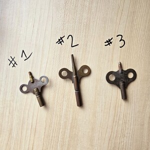 Antique Clock Key to Wind Up, Double Open Barrel Winding, Tarnished ...