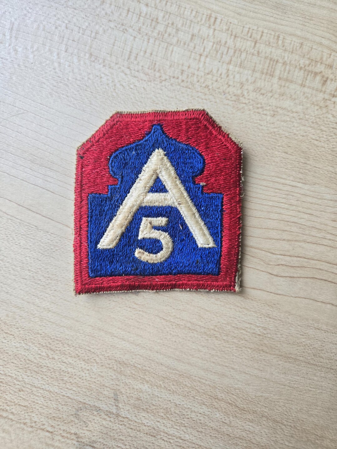 Vintage Ww2 Patch US 5th Army North Division A5, Embroidered Sew-on ...