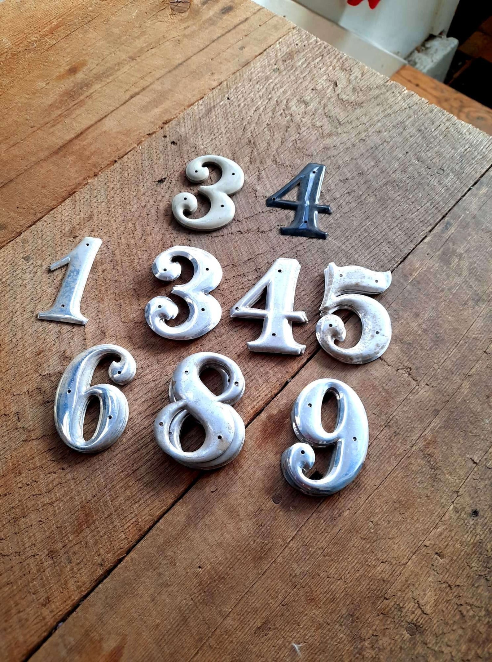 1970s Vintage Metal House Numbers for Address, Home, 70s, Mailbox ...