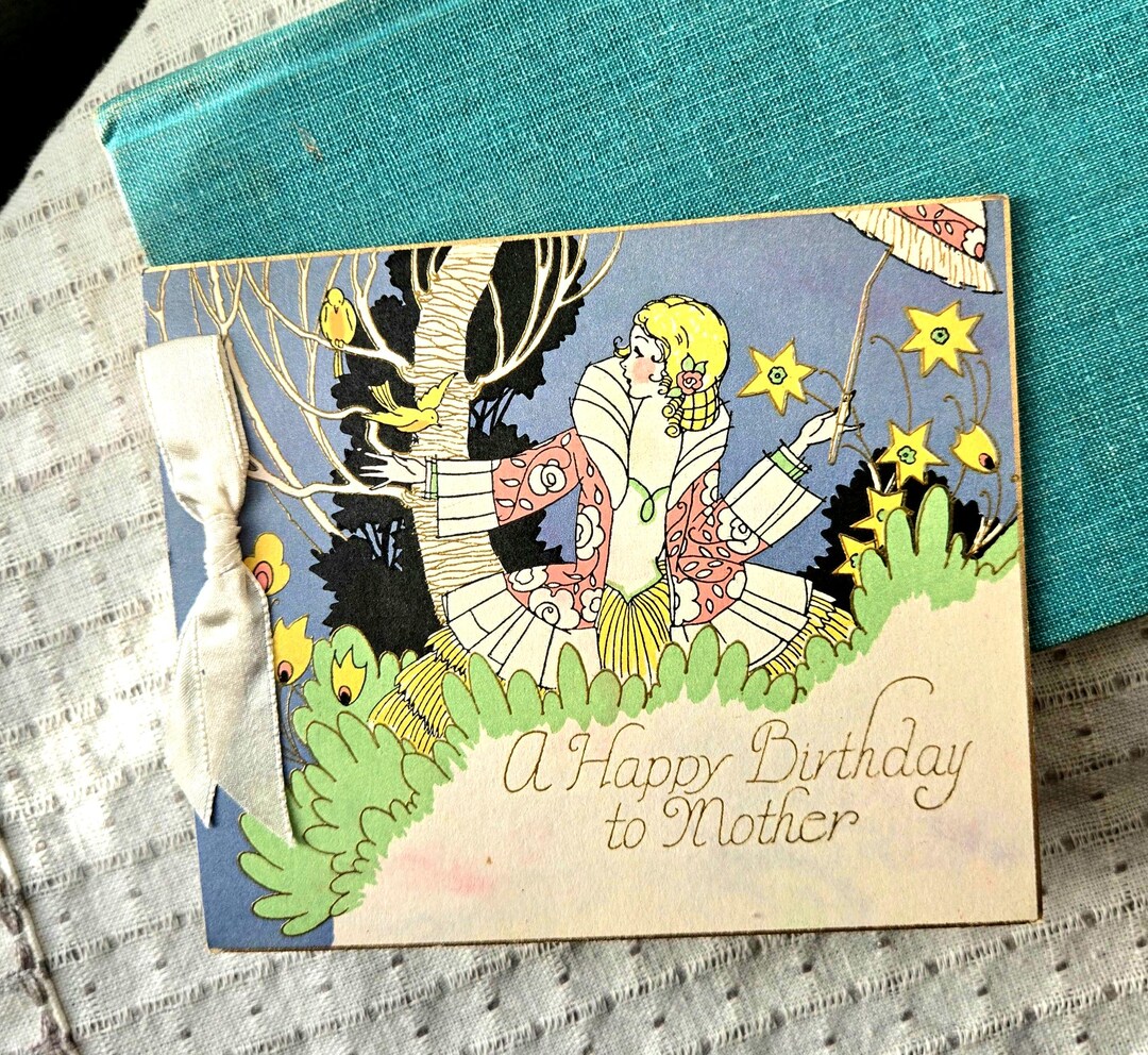 Antique Historical 1930s Rust Craft Mother Birthday Card Mom - Fantasy ...