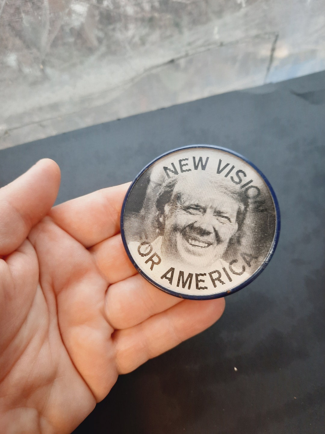 1976 Jimmy Carter Flasher Button Pin, Reflective, a New Vision for ...