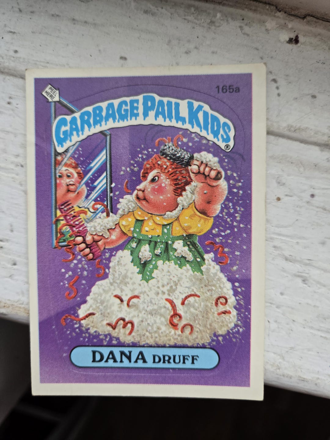 80s Garbage Pail Kids Card 165a Dana Druff Sticker, Gross Funny, Wanted ...