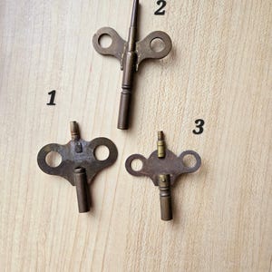 Antique Clock Key to Wind Up, Double Open Barrel Winding, Tarnished ...