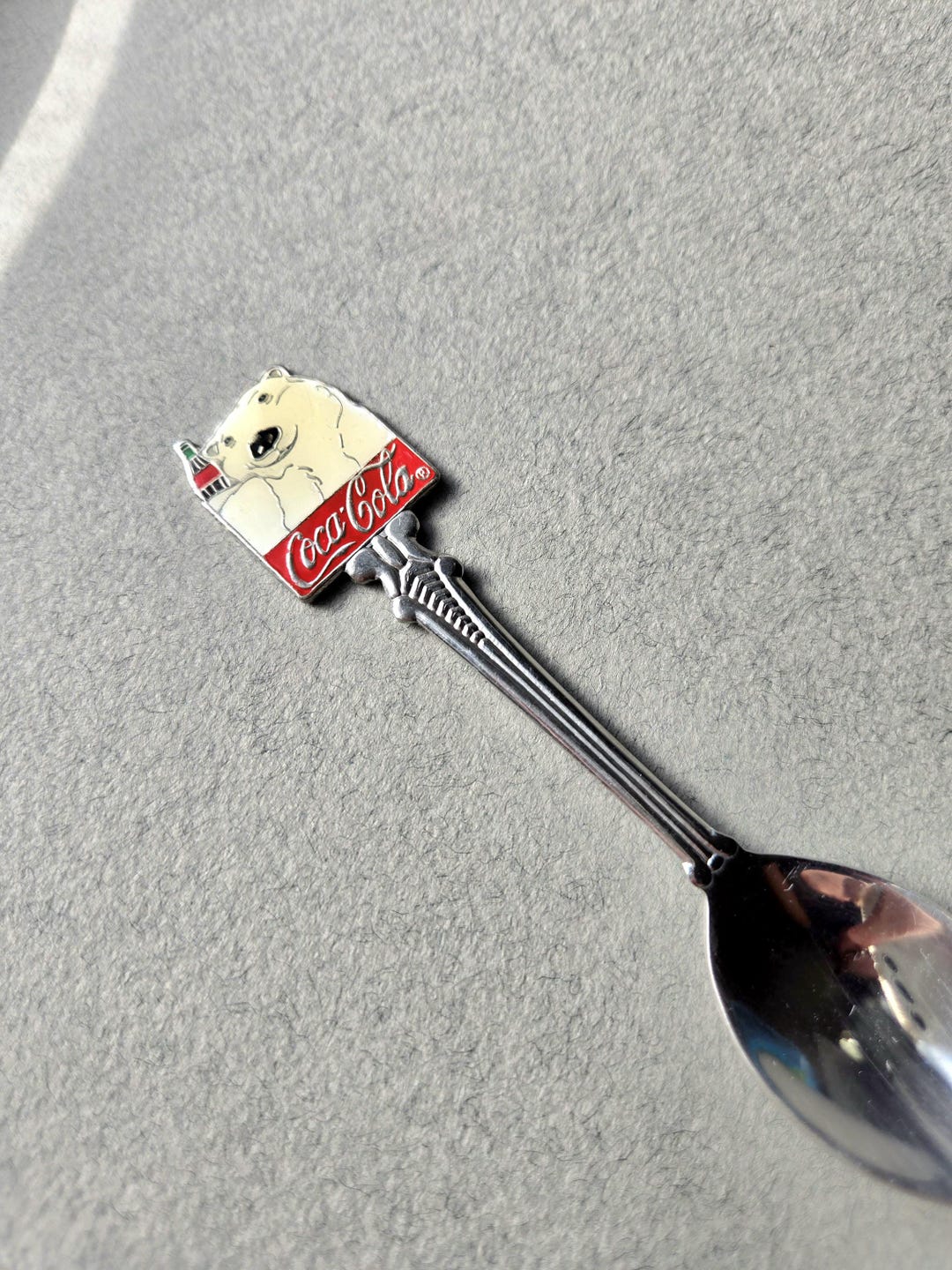 Vintage Coca-cola Collector Spoon, 1998 With Resin Polar Bear, Teaspoon ...
