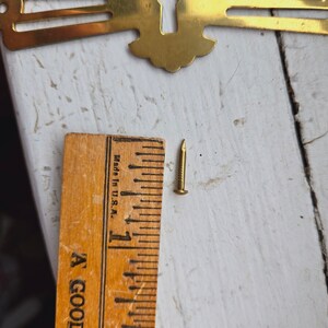 Vintage Key Plate Shiny Gold Brass Backplate for Skeleton Key Desk ...