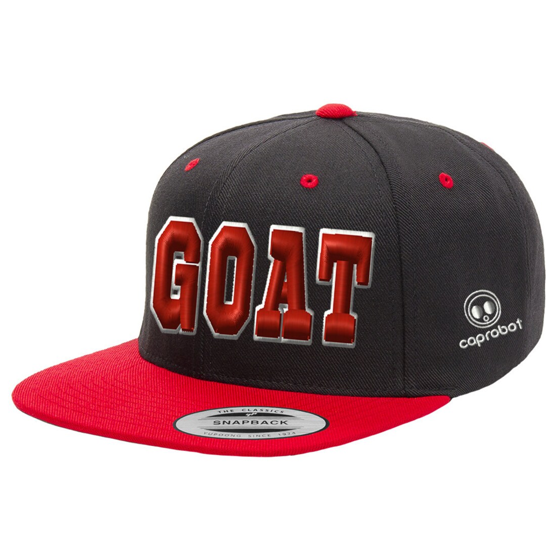 GOAT 3D Puff Embroidery Adjustable Baseball Cap Custom Embroidered With ...