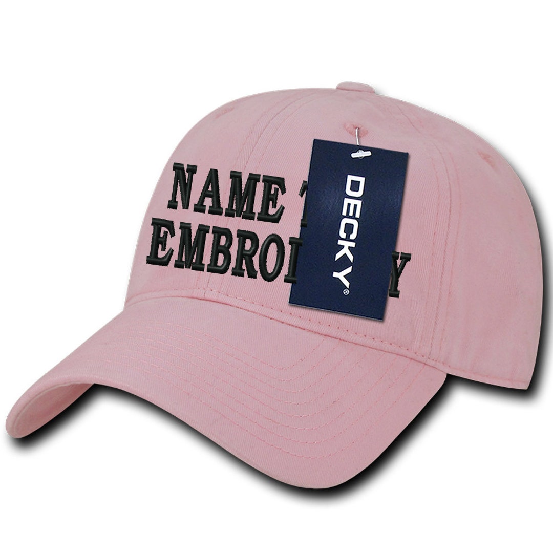 Custom Embroidery Unstructured Dad Hat Personalized Text Name ...
