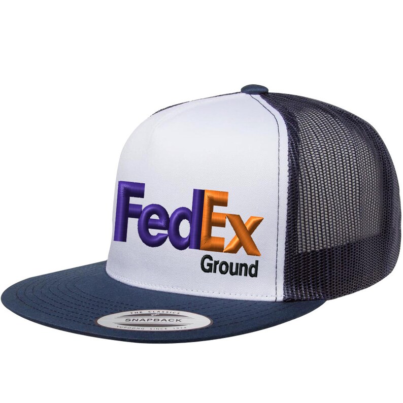 Custom Embroidery Fedex Ground Trucker Hat Classic Embroidered With ...