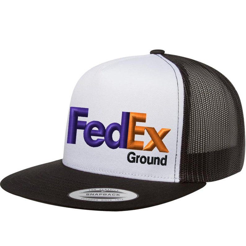 Custom Embroidery Fedex Ground Trucker Hat Classic Embroidered With ...