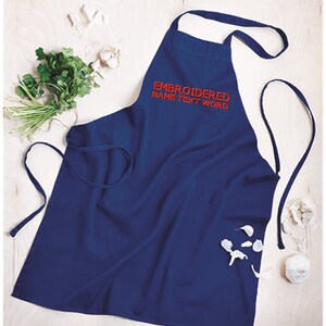 Custom Embroidery Butcher Apron Personalized Text Embroidered ...