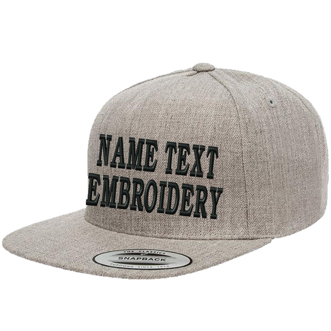 Custom Embroidery Snapback Hat Yupoong 5-panel Classic Personalized ...