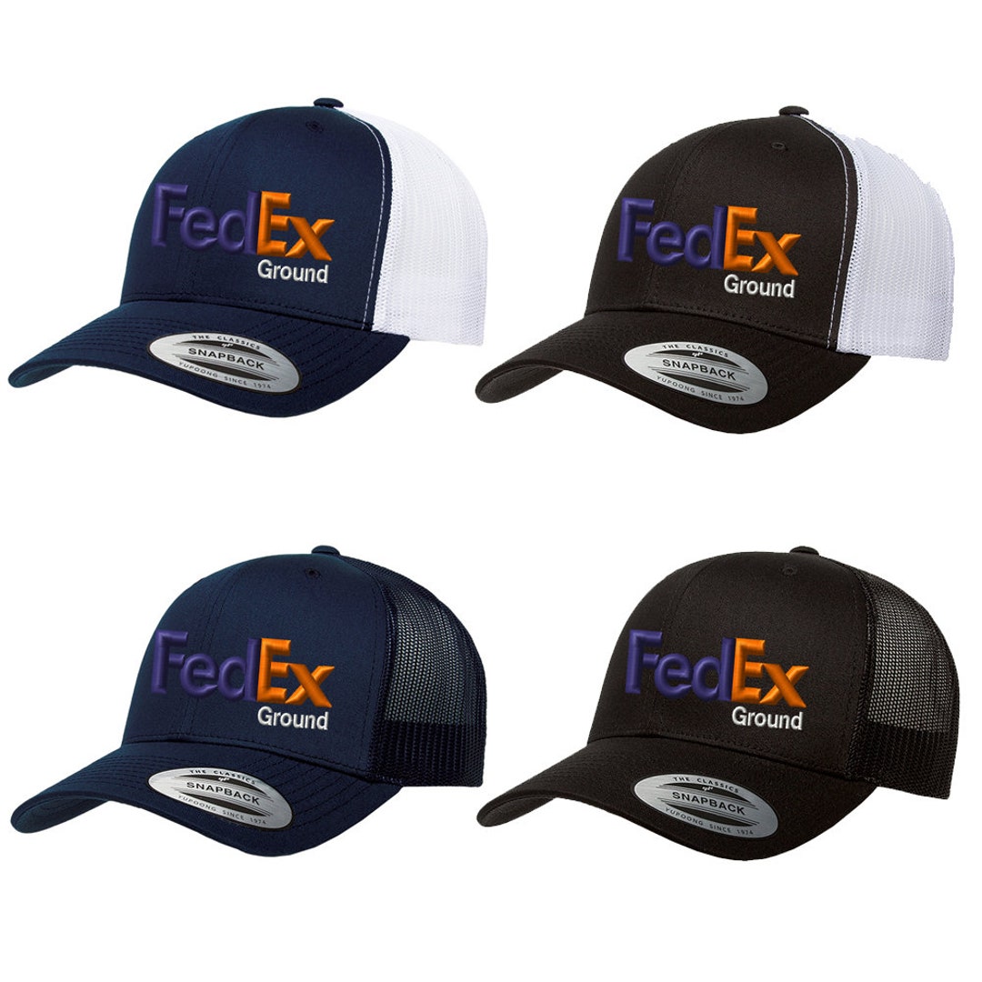 Custom Embroidery Fedex Ground Embroidered With Yupoong Curved Bill ...