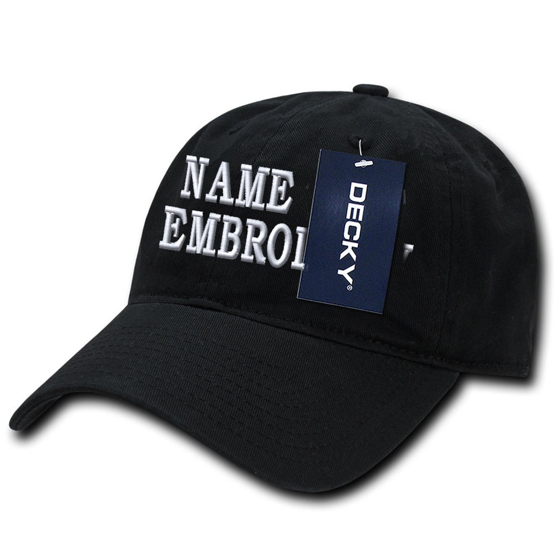 Custom Embroidery Unstructured Dad Hat Personalized Text Name - Etsy