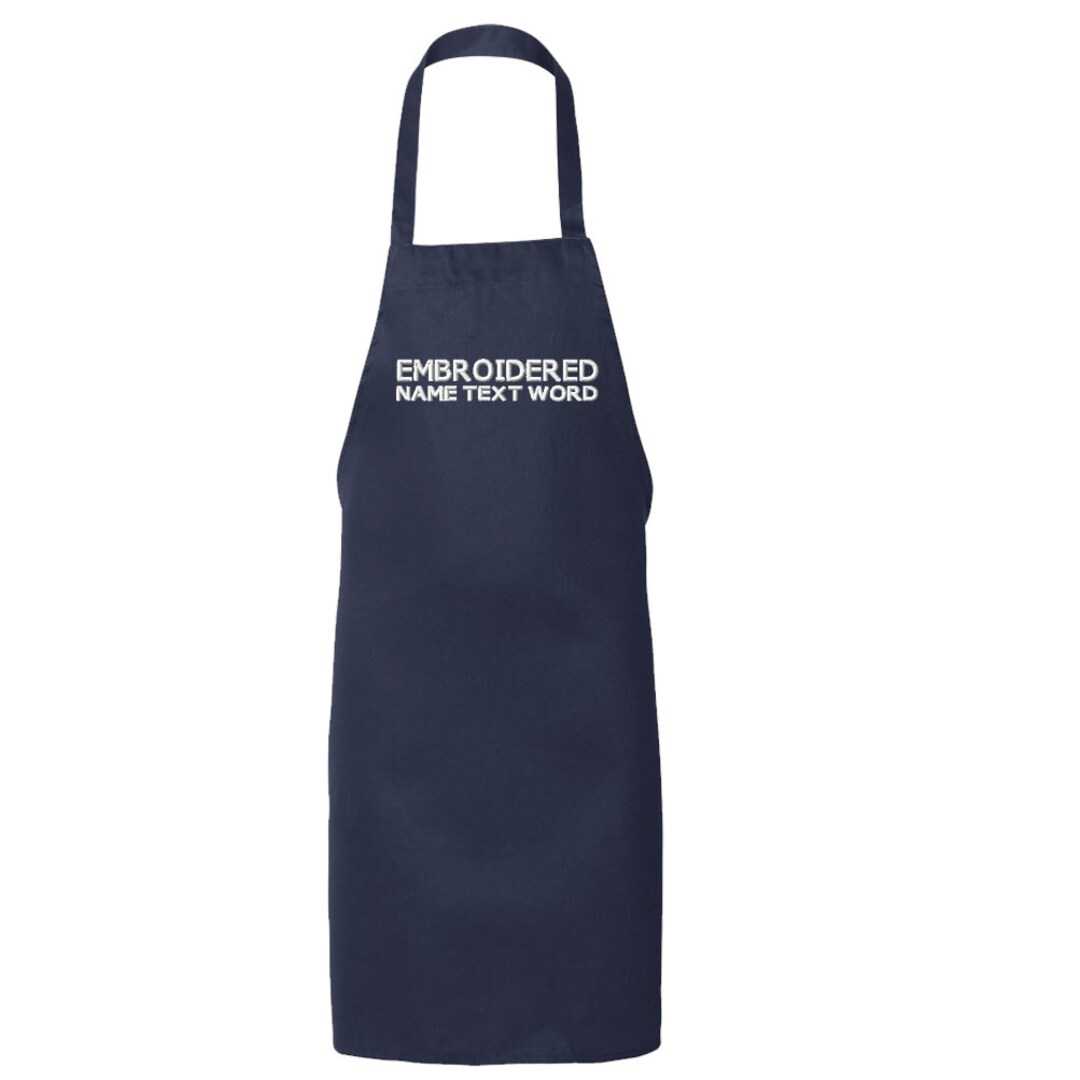 Custom Embroidery Butcher Apron Personalized Text Embroidered ...