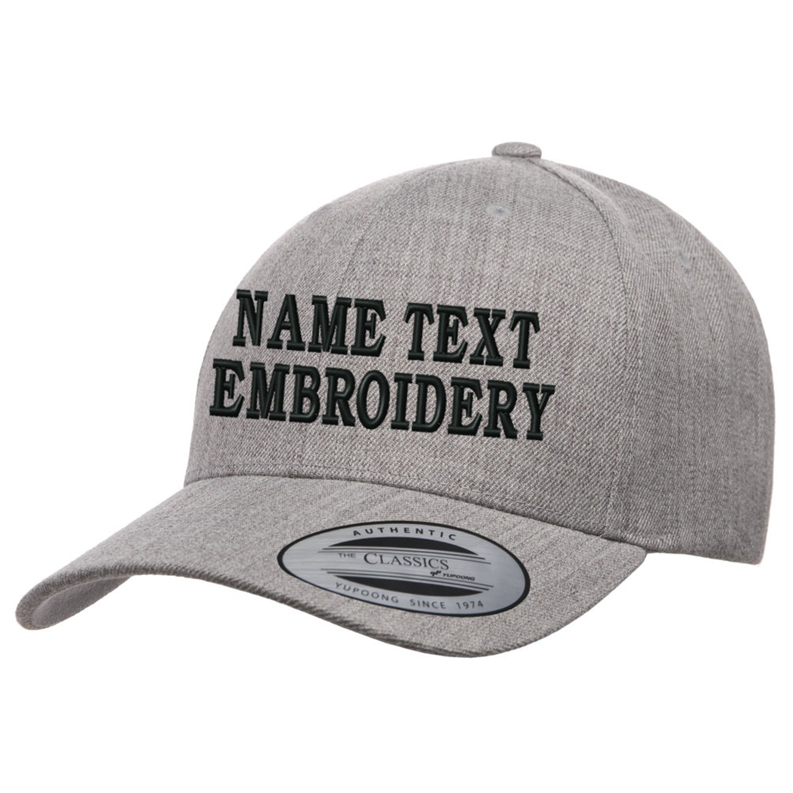Custom Embroidery Snapback Hat Yupoong Classic Wool Blended ...