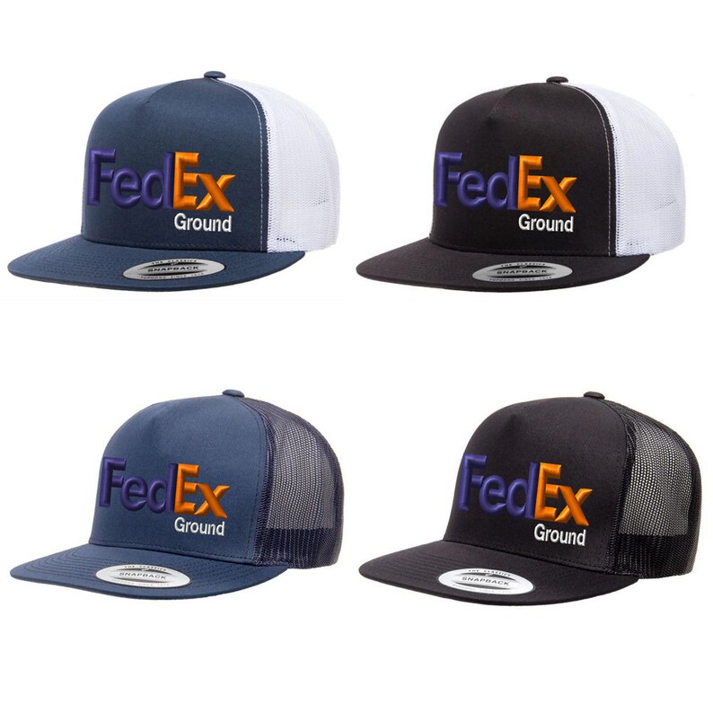 Custom Embroidery Fedex Ground Trucker Hat Classic Embroidered With ...