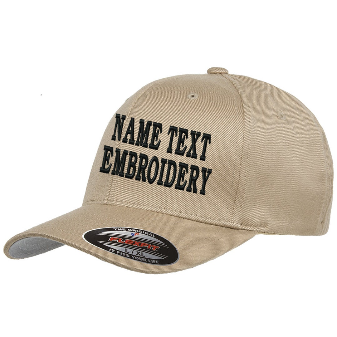 Custom Embroidered With Flexfit Hat: Personalized Text Baseball Cap - Etsy
