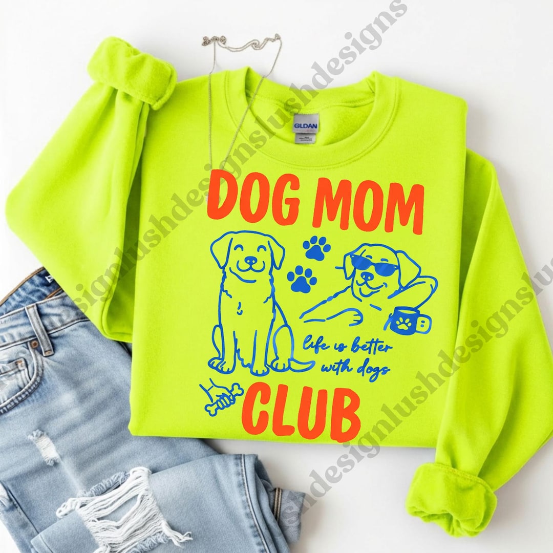 Retro Dog Mom Club PNG, Dog Lover Digital File - Etsy