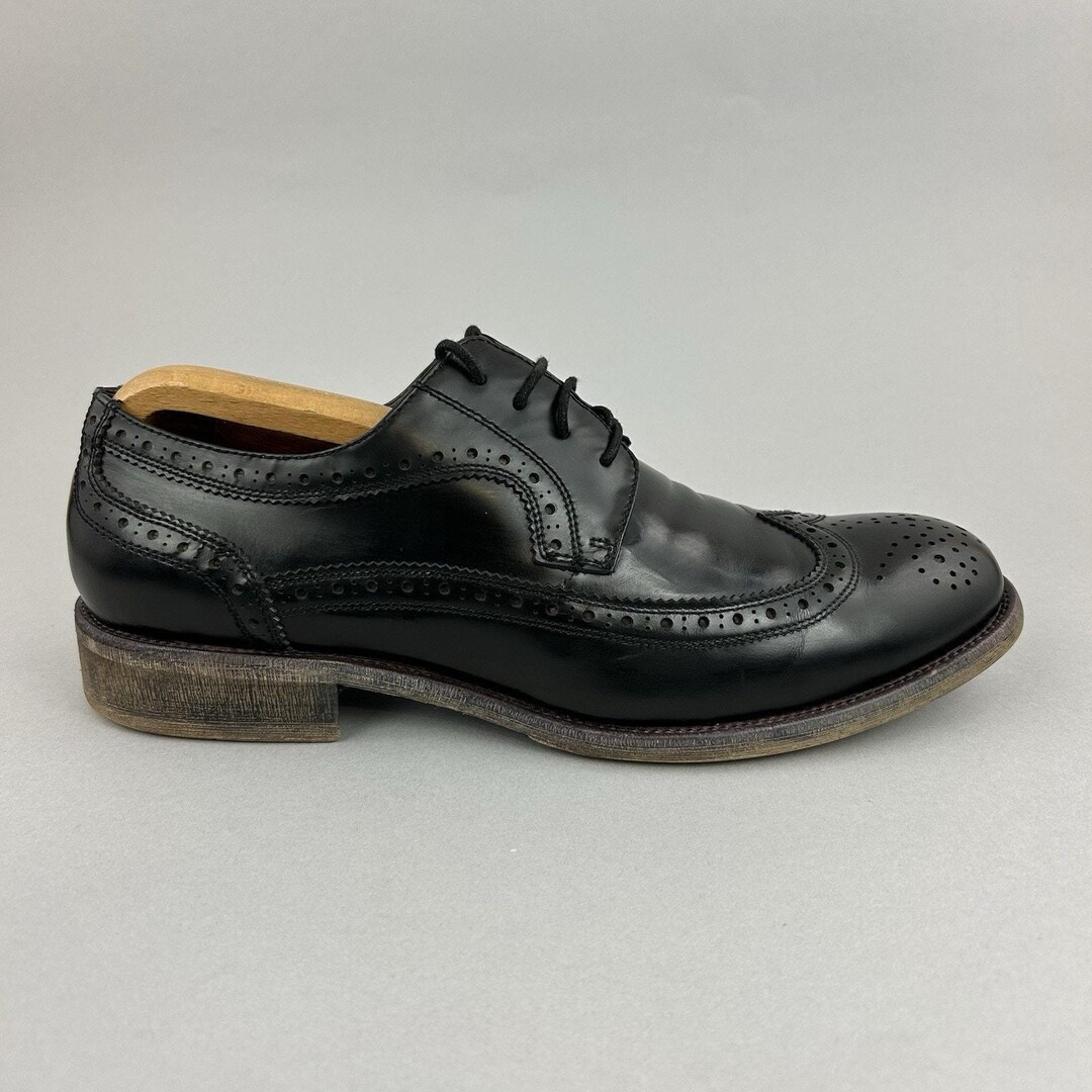 Jones Bootmaker Black Oxford Brogues Wingtip Dress Smart Formal Shoes ...