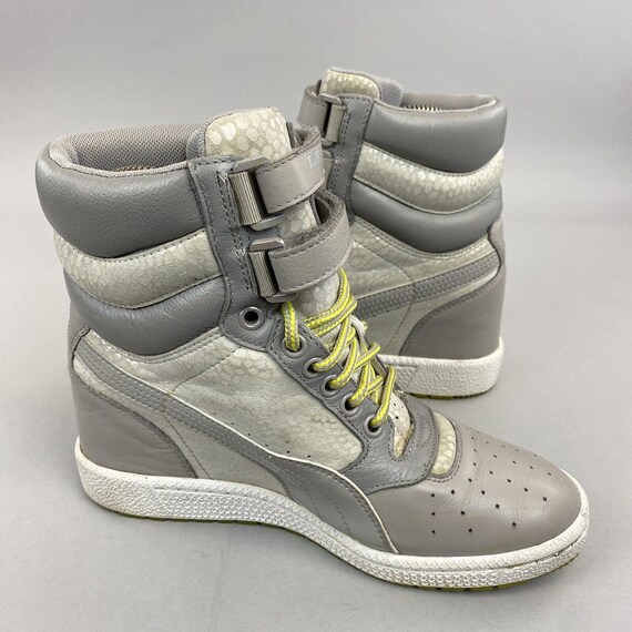 Puma Sky Contact Grey Leather Hidden Wedge Retro Hi T… - Gem