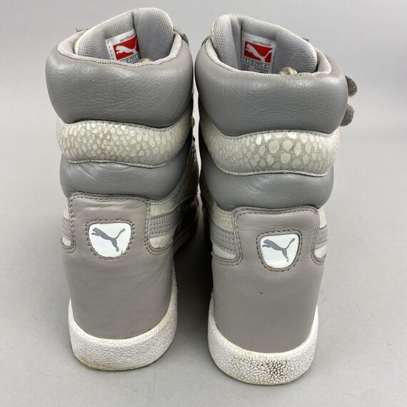 Puma Sky Contact Grey Leather Hidden Wedge Retro Hi T… - Gem