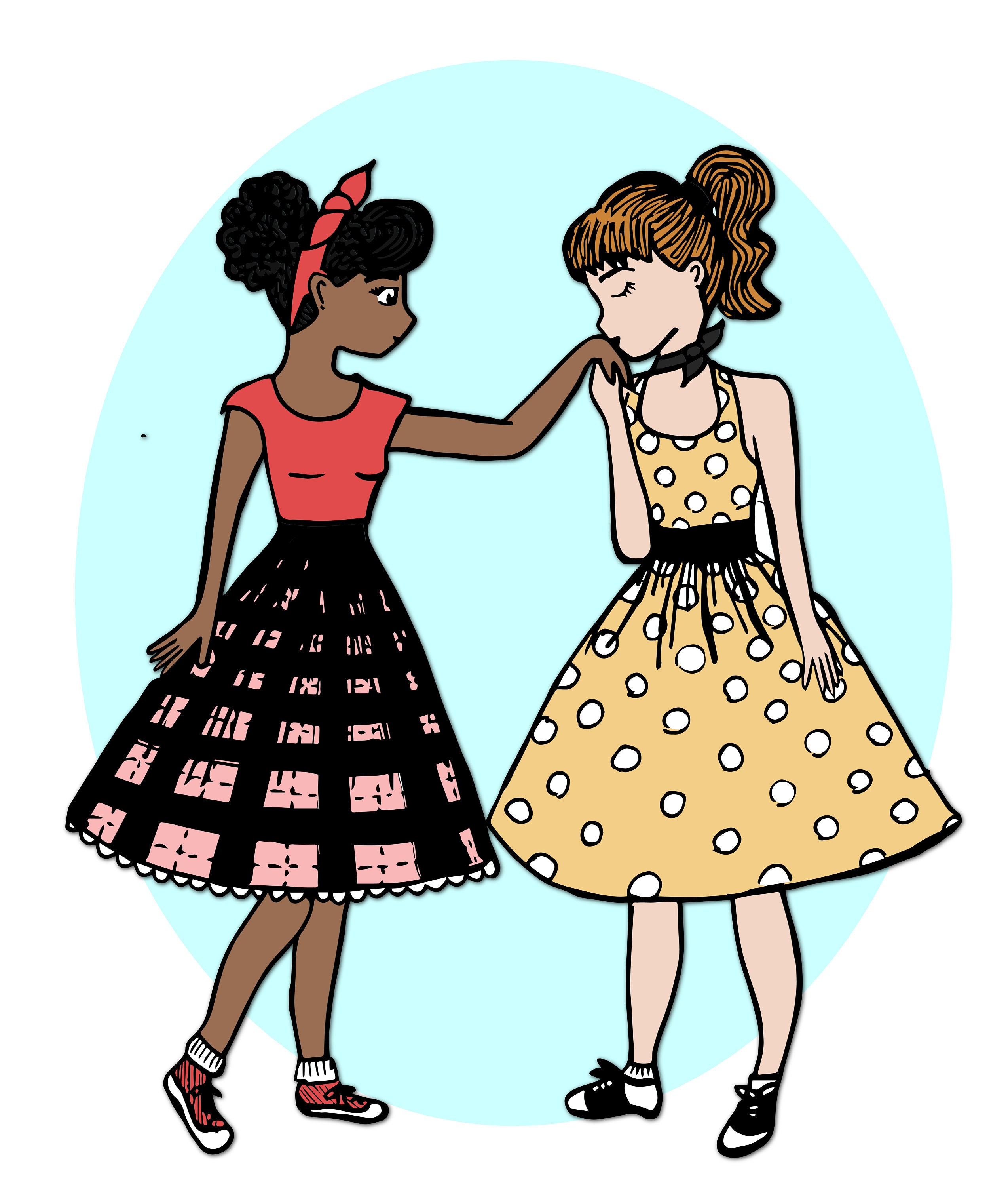 50's Lesbian Wall Art Lesbian Wedding Gift Lesbian Art | Etsy